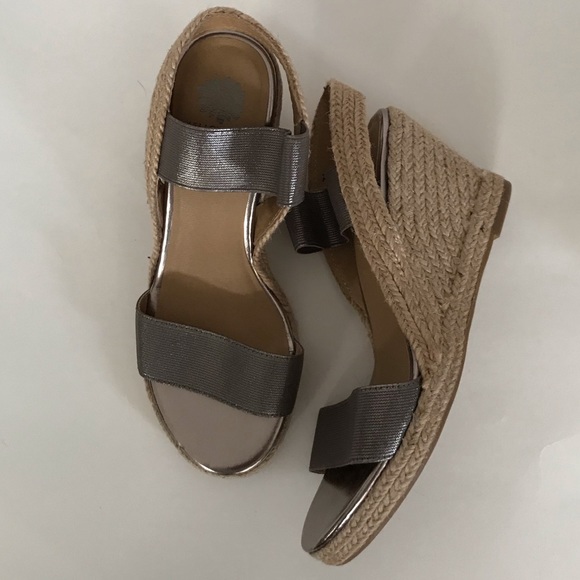 Yellow Box | Shoes | Yellow Box Wedge Sandal Espadrille Pewter Wedge ...